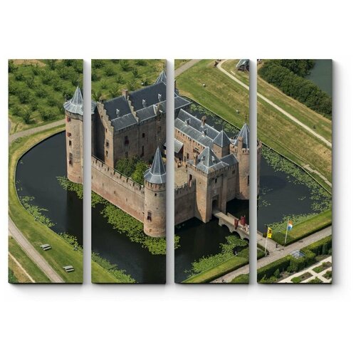 Модульная картина Средневековый замок Мейдерслот в Нидерландах110x83