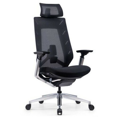 Кресло офисное Malmo/черная сетка/черный пластик/база алюминий