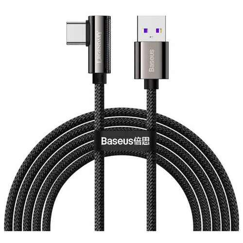 Кабель Baseus Legend Series Elbow Fast Charging Data Cable USB to Type-C 66W 2m (CATCS-C01) (black)