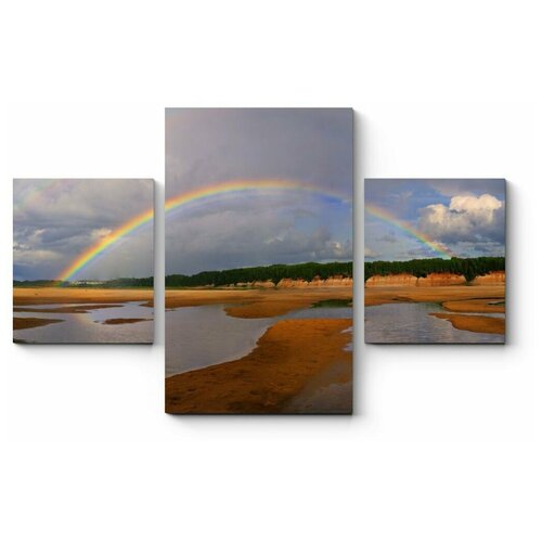 Модульная картина Сияние радуги 90x59