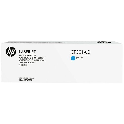 Картридж HP CF301AC, 32000 стр, голубой