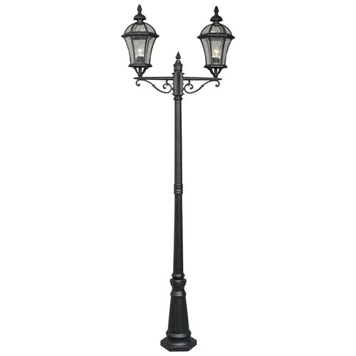 De Markt Уличный светильник Сандра 811040602, E27, 190 Вт, лампы: 2 шт., цвет арматуры: черный, цвет плафона бесцветный