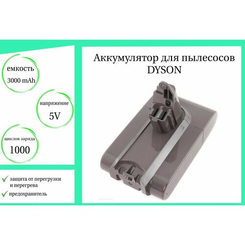Аккумулятор (батарея) (61034-01) для пылесоса Dyson DC58 (21,6V 3000mAh)