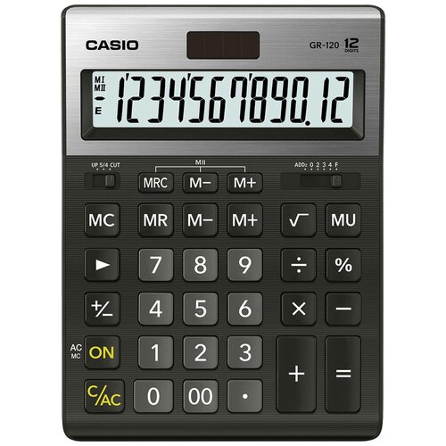 Калькулятор настольный CASIO GR-120, черный