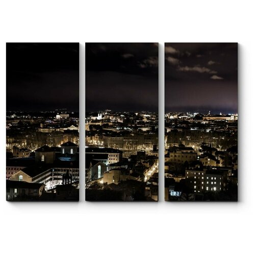 Модульная картина Ночная панорама Рима 110x79