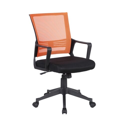 Компьютерное кресло Brabix Balance MG-320 офисное, обивка: сетка/текстиль, цвет: черный/оранжевый