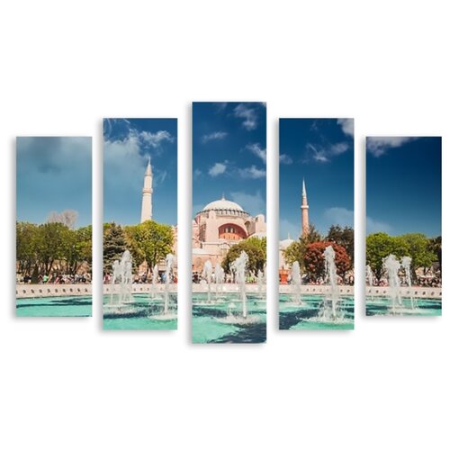 Модульная картина на холсте "Стамбул" 120x77 см