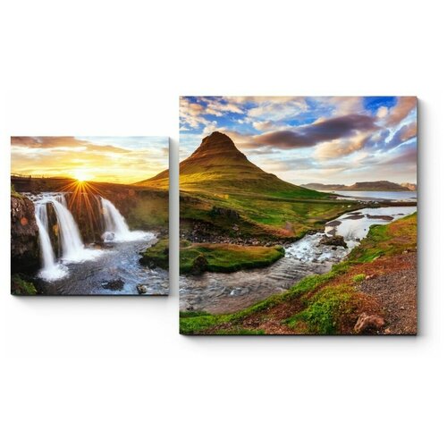 Модульная картина Живописный пейзаж Исландии60x36