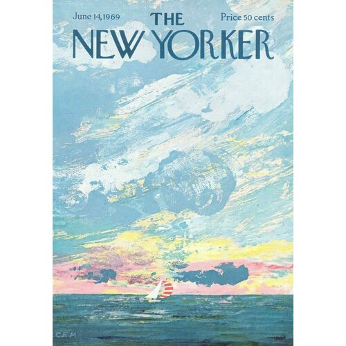 Плакат, постер на бумаге The New Yorker (June. 14, 1969). Размер 30 х 42 см