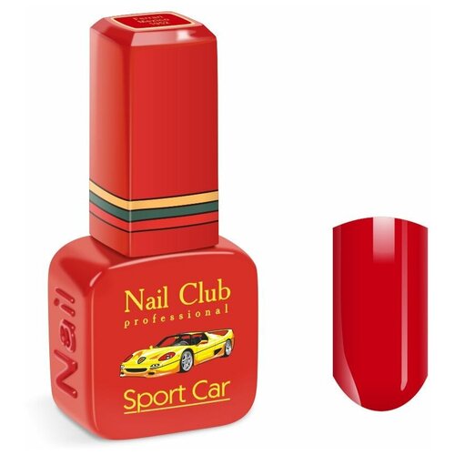 Nail Club professional Эмалевый красный гель-лак для ногтей, цвет красный с ягодным оттенком 1952 Ferrari Mexico, 13 мл.