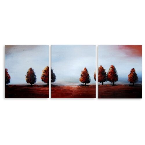 Модульная картина на холсте "Деревья" 170x68 см