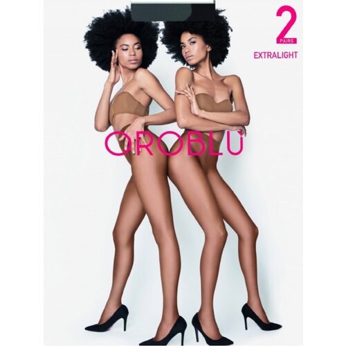 Колготки Oroblu Twins Extra Light, 8 den, 2 шт., размер 3-4, бежевый