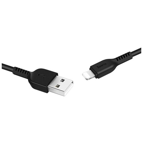 USB кабель HOCO X20 Flash Lightning 8-pin, 2.4А, 1м, TPE (черный)