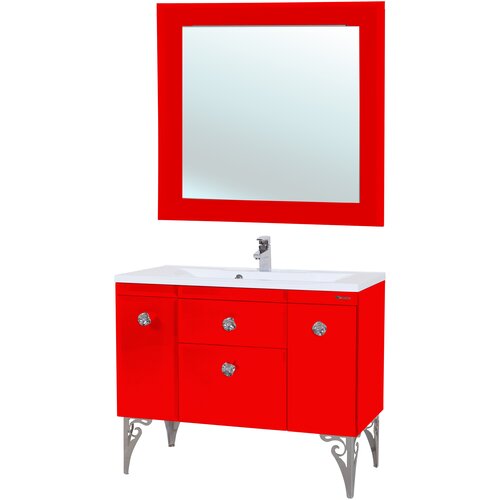 Комплект (гарнитур) Bellezza Мебель для ванной Bellezza Луссо 100 красная