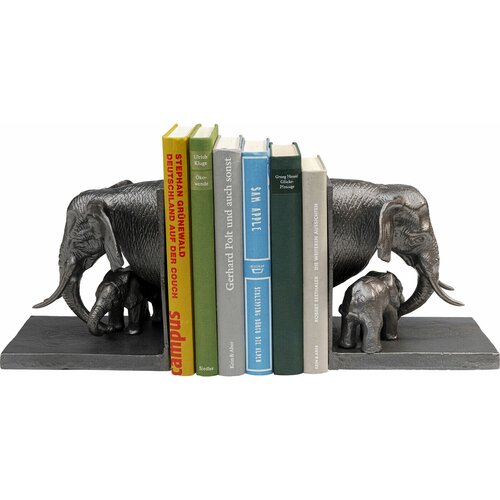 Книгодержатель Elefant Family, KARE Design, коллекция "Семья Слонов", количество предметов 2 33*19*21, Алюминий, Черный
