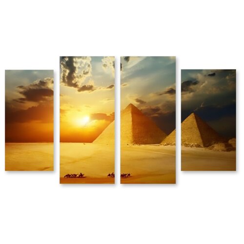 Модульная картина на холсте "Египетские пирамиды" 170x94 см