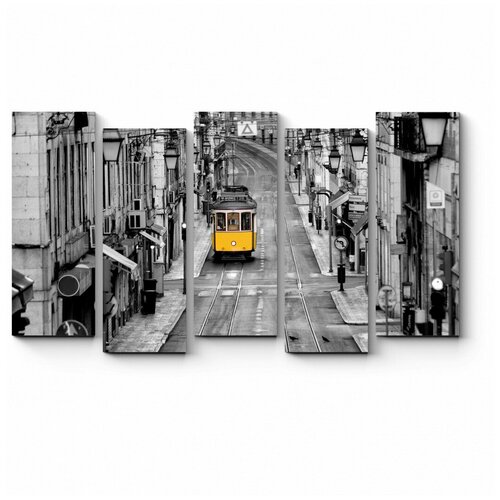 Модульная картина Одинокий трамвай, Лиссабон 180x104