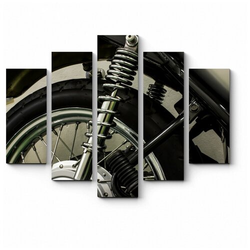 Модульная картина Колесо мотоцикла 125x100