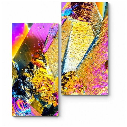 Модульная картина Неоновые кристаллы 50x63
