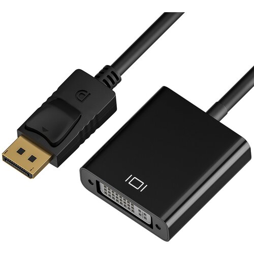 Переходник/адаптер GCR DisplayPort-DVI, 0.2 м, 1 шт., черный