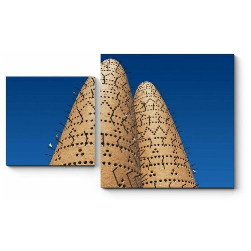 Модульная картина Голуби на башне в Катаре100x60