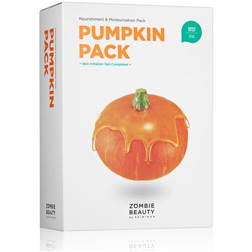 Набор масок SKIN1004 Zombie Beauty Pumpkin Pack с экстрактом тыквы и прополиса 16 шт, с кистью