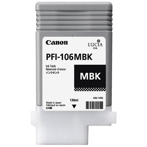 Картридж Canon PFI-106MBK (6620B001), 130 стр, черный матовый