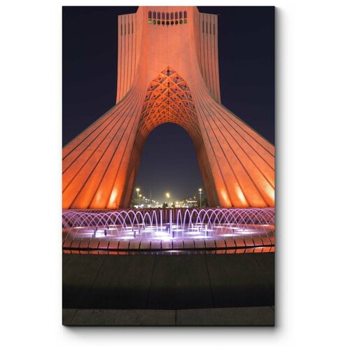 Модульная картина Ночной вид на башню свободы в Тегеране50x75