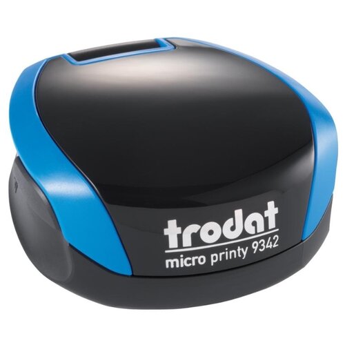 Оснастка для печати карманная Trodat Micro Printy, Ø42мм, пластмассовая, синяя (163187), 300451