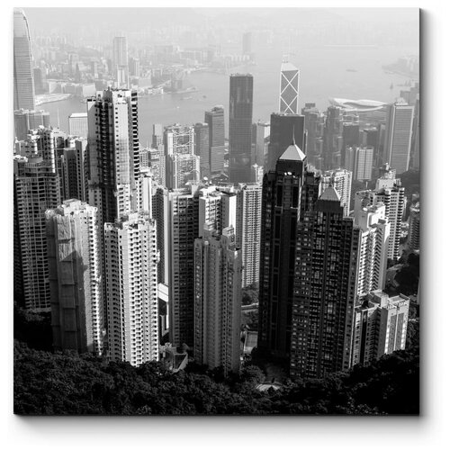 Модульная картина Монохромный Гонконг130x130