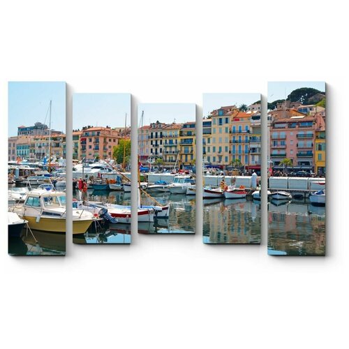Модульная картина Старый город и гавань в Каннах110x66