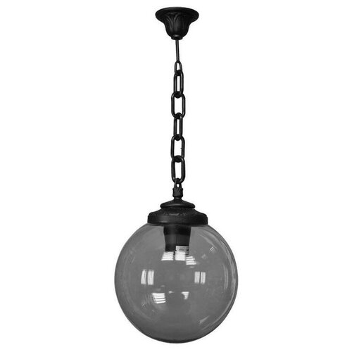 Fumagalli Светильник уличный подвесной Sichem/Globe G300 G30.120.000.AZE27, E27, 75 Вт, цвет арматуры: черный, цвет плафона серый