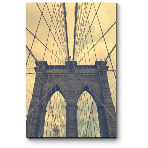 Модульная картина Винтажный Бруклинский мост40x60