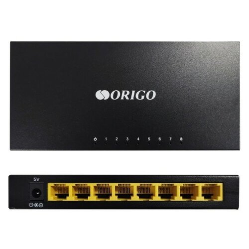 ORIGO Сетевое оборудование OS1208 A1A Неуправляемый коммутатор 8x100Base-TX, корпус металл