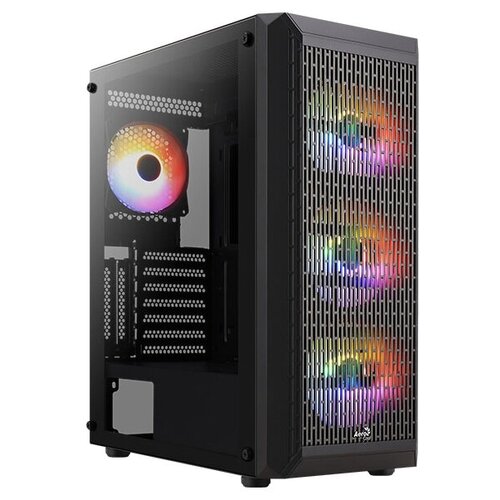 Корпус MidiTower AeroCool BEAM-G-BK-v2 (ATX, без БП, USB3x1, USB2x2, 4x 120mm RGB fans) (4711099471744)