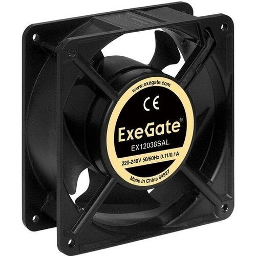 Exegate EX289020RUS Вентилятор 220В ExeGate EX12038SAL (120x120x38 мм, Sleeve bearing (подшипник скольжения), подводящий провод 30 см, 2600RPM, 42dBA)