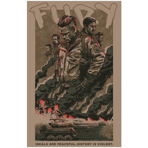 Постер / Плакат / Картина Fury 40х50 см в раме