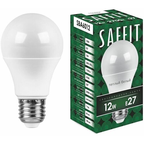 Лампа светодиодная LED 12вт Е27 теплый | код. 55007 | FERON (40шт. в упак.)