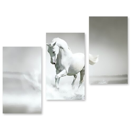 Модульная картина на холсте "Волшебная лошадь" 90x68 см