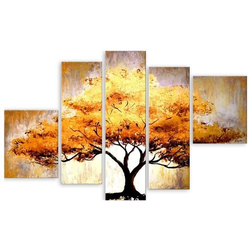 Модульная картина на холсте "Золотая осень" 150x98 см