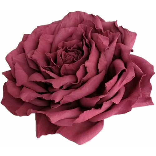 Заколка-брошь для волос/одежды/сумки большой цветок роза бордовая 0041
