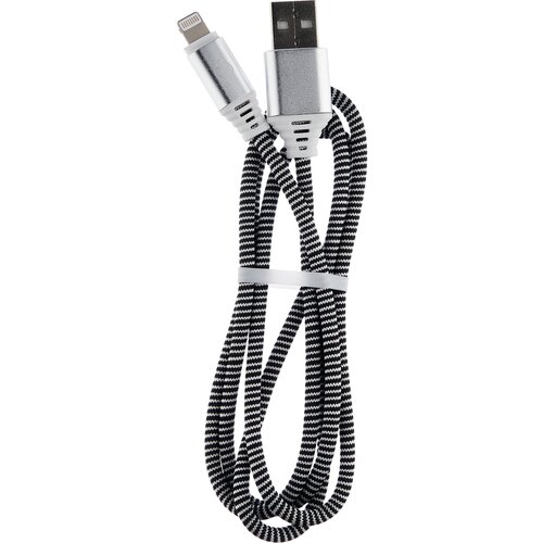 Кабель SmartBuy Socks USB - Lightning, 1 м, черный