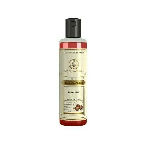 Hair Cleanser Khadi SATRITHA Strengthening, Khadi Natural (Шампунь сатритха, Укрепление, Сильные и сияющие волосы, Кхади Нэчрл), 210 мл.