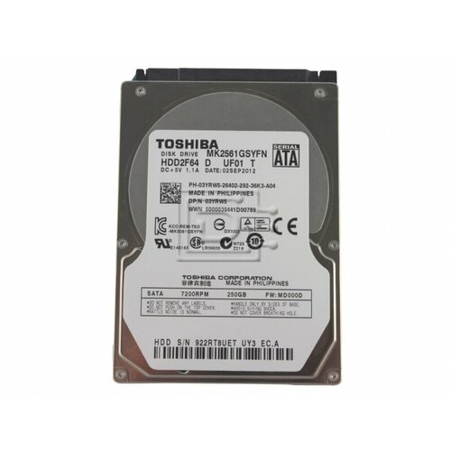 Жесткий диск Toshiba 3YRW5 250Gb 7200 SATAII 2,5" HDD