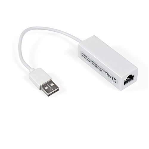 Переходник/адаптер ExeGate USB - RJ-45, 0.1 м, белый