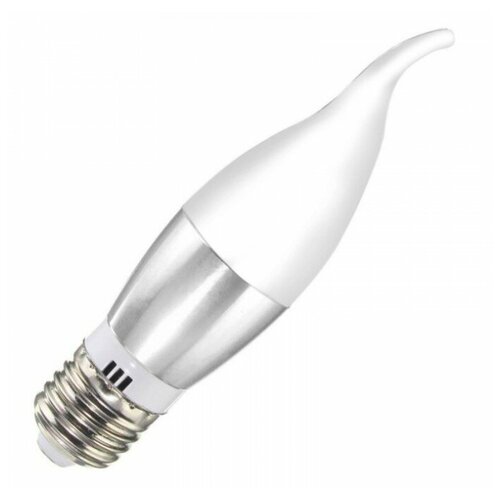 Лампа светодиодная свеча фигурная E27, 7Вт, дневной белый,220В, матовая. Комплект из 5 штук