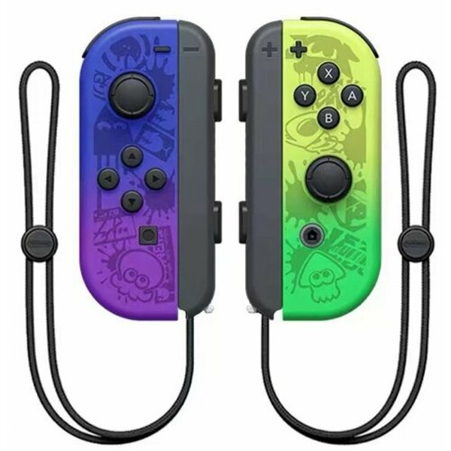 Геймпад совместимый с Nintendo Switch, 2 контроллера Joy-Con L/R (синий-зеленый Splatoon)
