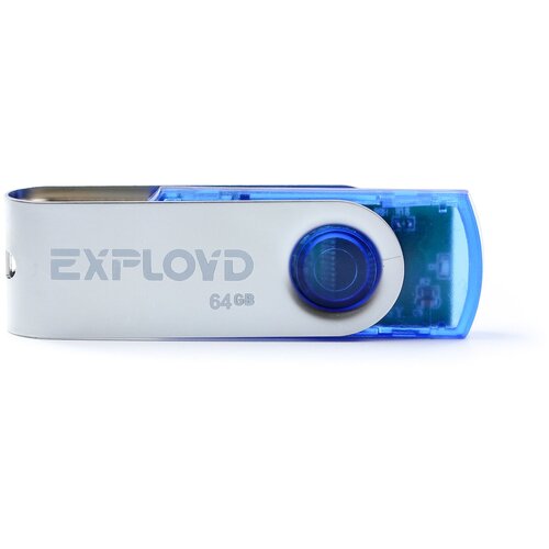 Флешка EXPLOYD 530 64 ГБ, 1 шт., синий