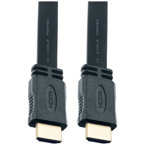 PERFEO Кабель HDMI A вилка, плоский, длина 2м (H1302)