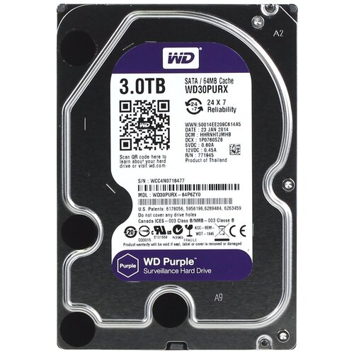 Жесткий диск Western Digital WD Purple 3 ТБ WD30PURX